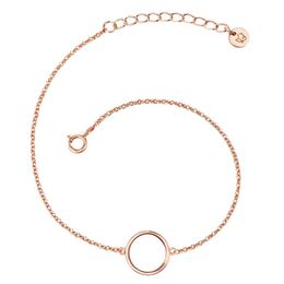 Glanzstücke München GLANZSTÜCKE MÜNCHEN Gliederarmband »A1333« aus Sterling Silber roségold none Filigranes Damen-Armband mit Kreis-Symbol