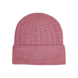 Capelli New York Beanie Feinstrick, Zopfmuster, Einheitsgröße old rose