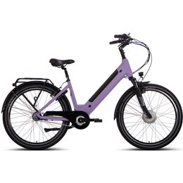 SAXONETTE &raquo;Comfort Plus&laquo; 7 Gang Shimano Nabenschaltung Frontmotor 250 W Pedelec, Elektrofahrrad f&uuml;r Damen u. Herren lavendel+schwarz