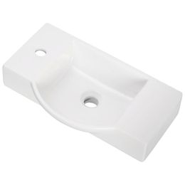 Fackelmann Waschbecken Keramik, Breite 55 cm, für Gäste-WC weiß