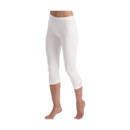 TRIGEMA Leggings »Leggings 7/8 mit Kristallsteinen« weiss XL - US-Größen US-Größen XL 95 % Baumwolle, Ringgarn supergekämmt, 5 % Elastan
