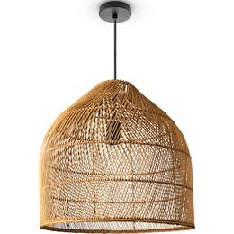 Paco Home Pendelleuchte »LINNU« E27 Korblampe Rattan Pendelleuchte Wohnzimmer Boho Deckenlampe Natur Braun