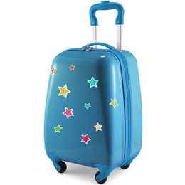 Hauptstadtkoffer Kinderkoffer »For Kids, Sterne« 24 l 4 Rollen Kinderreisegepäck Handgepäck-Koffer Kinder-Trolley Cyanblau/Sterne