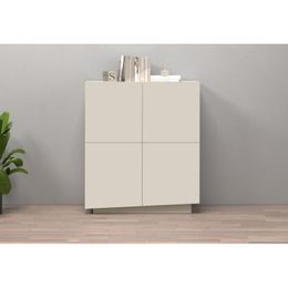 Inosign Highboard »VELA, Highboard, Höhe 120 cm, Design mit schrägen Türen« 1 Stk. tlg. Made in Italy, Maße-B/T/H: 100x35x120, hohes Sideboard,...