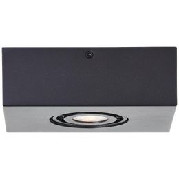 Brilliant Deckenleuchte »Doro« GU10 1 Stk. Warmweiß schwenkbar 20cm Breite 345 Lumen, 3000 Kelvin, warmweiß - GU10 Fassung sand/schwarz