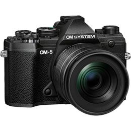Olympus Systemkamera »OM-5 1245 Kit« M.Zuiko Digital ED 12‐45mm F4 PRO, 20, 4, Bluetooth Schwarz Inkl. Objektiv ED 12‐45mm
