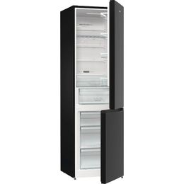 Gorenje Kühl-/Gefrierkombination »NK89C0DBK« 200 cm hoch 60 cm breit schwarz Akustisches Warnsignal bei Temperaturerhöhung im Kühlteil