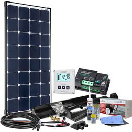 Quelle Solaranlage &raquo;120W 12V MPPT Wohnmobil Komplettset EBL-Option&laquo; High-End Solarmodul schwarz Die Verbindung ist absolut wasserdicht und h&auml;lt...
