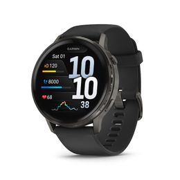 Garmin Smartwatch »Venu 4 45 mm« (3, 53 cm / 1, 4 ′′) Dunkelgrau/Schwarz