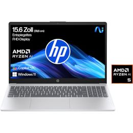 HP Notebook »OmniBook 3 NG AI« 39, 62 cm / 15, 6 AMD Ryzen AI 5 Radeon 820M 512 GB SSD Glacier Silver AMD Radeon 820M Graphics