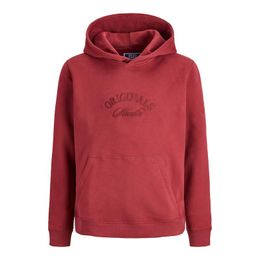 Jack & Jones JACK & JONES JUNIOR Kapuzensweatshirt &raquo;JORBLEECKER BRANDING SWEAT HOOD BF JNR&laquo; Tibetan Red Detail:ORG 164 164 Sweater von Jack & Jones Junior
