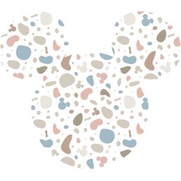 Komar Wandtattoo »Mickey Head Terrazzo Bambino - Größe 125 x 125 cm« rund und selbstklebend pastell