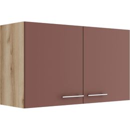 Optifit Hängeschrank »Bella« Breite 100 cm, 2 Türen, 1 Einlegeboden rostrot/wildeiche