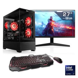 CSL Gaming-PC-Komplettsystem »AeroVision V24460« 27 Intel GeForce RTX 5070 64 GB RAM 2.000 GB SSD schwarz Inkl. 27 Zoll Full-HD Monitor, Maus,...