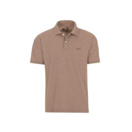 TRIGEMA Poloshirt »Poloshirt DELUXE Piqué« 1 Stk. tlg. nougat-melange XL XL DELUXE-Piqué-Qualität