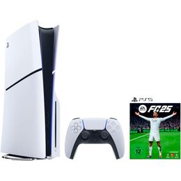 Playstation 5 Konsolen-Set »Disk Edition (Slim) inkl. EA SPORTS FC 25« 1.000 GB 1 TB weiß/schwarz Mit dem integrierten, 1 TB großen SSD-Speicher...