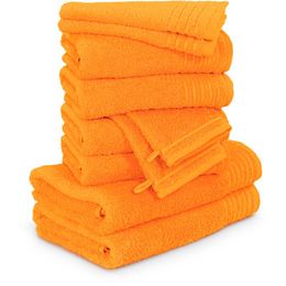 Möve MÖVE Handtuch Set »New Classic« 10 Stk. Walkfrottier Waschhandschuhen, Gäste-, Hand- und Duschtüchern, 100% Baumwolle orange Obermaterial: 100%...