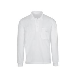 TRIGEMA Poloshirt »Langarm Poloshirt aus Baumwolle« 1 Stk. tlg. weiss L L Piqué Qualität