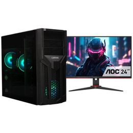 Captiva Gaming-PC-Komplettsystem »Advanced Gaming R83-199 TFT Bundle« 60, 50 ′′ AMD Ryzen 7 GeForce RTX 3060 32 GB RAM 1.000 GB SSD schwarz ohne...