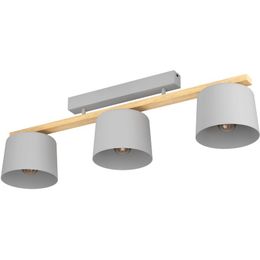 Eglo Deckenleuchte »MARIEL Deckenlampe, Stahl und Holz, E27, IP20, Wohnzimmerlampe, Lampe« E27 1 Stk. Wand-/Deckenleuchte, L91 x B19 x H25, 5 cm,...