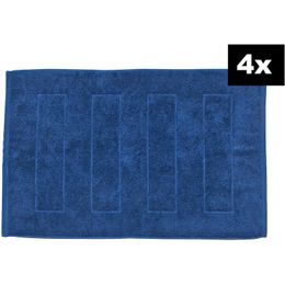 done. Badematte »DAILY UNI 4er-Set« Höhe 5 mm fußbodenheizungsgeeignet Badvorleger aus 100% Baumwolle blue Obermaterial: 100% Baumwolle rechteckig...