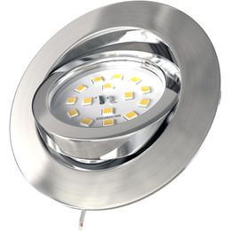 B.K.LICHT LED Einbauleuchte »BK_EL1074 5er Set Einbaustrahler, Dimmbare Deckenspots, flach« LED-Modul 5 Stk. Warmweiß 3.000K, 470Lm, 5, 5W,...