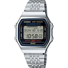 CASIO VINTAGE Smartwatch ( ) edelstahlfarben-schwarz Trendstarke Smartwatch für Sie & Ihn