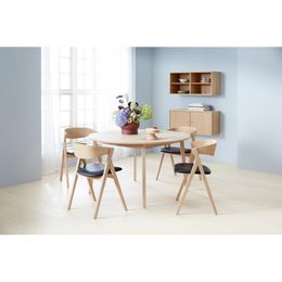 HAMMEL FURNITURE Esstisch »Basic Single, ausziehbar, inklusive 2 Einlegeplatten« Ø130/228 cm, Melamin / Massivholz, stabiler dänische Design Tisch...