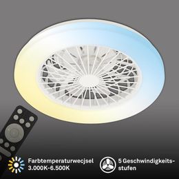 my home Deckenleuchte »CCT Deckenleuchte mit Ventilator« LED-Modul Deckenventilator mit Licht, 48, 5x14, 5 cm, 49Watt, Schlafzimmer weiß