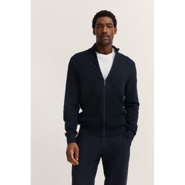 Bugatti Herren Bugatti Strickjacke &raquo;Basic Essential&laquo; mit Rei&szlig;verschluss blau 3XL