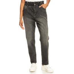Roxy Relax-fit-Jeans »End Game High« schwarz L L Material: Mischgewebe aus Baumwolle, Elasthan...
