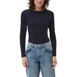 s.Oliver Damen s.Oliver Langarmshirt mit U-Boot-Ausschnitt blau 38