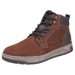 Rieker Winterboots Schnürboots, Stiefelette mit wasserabweisender TEX-Membran braun-grau 46 46 Sportiver Schnürboots mit Innenreißverschluss