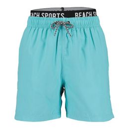 Blue Seven Badehose »Teenager Jungen Beach Bermuda« 1 Stk. tlg. Druck 665 - LAGUNE 152 152 Einfarbige Badeshorts für Jungen im Teenie Alter
