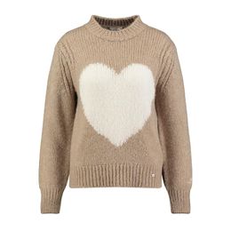 Key Largo Pullover 'Feeling' Damen Größe XS dunkelbeige / weiß