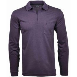 Ragman Poloshirt Lila-048 6XL 6XL Mit Reißverschluss