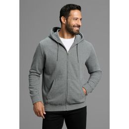 MAN'S WORLD MAN'S WORLD Kapuzensweatjacke mit Taschen graumelange L L Kapuzensweatjacke von Man ́s World