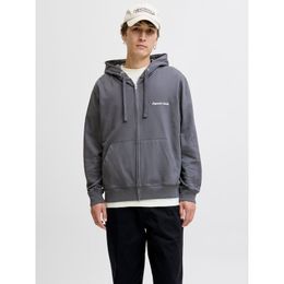 Jack & Jones JACK & JONES Kapuzensweatshirt »JORNORREBRO EMB SWEAT ZIP HOOD NOOS« mit Stickerei Asphalt M M Sweater von Jack & Jones