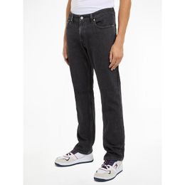 Tommy Jeans Slim-fit-Jeans »Ryan Regular Slim Straight« Slim‐Straight‐Jeans aus hochwertigem Denim regulärer Leibhöhe Black Denim Obermaterial: 99%...