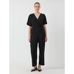 Y.A.S Overall »YASOLINDA SS ANKLE JUMPSUIT S. NOOS« Black 44 44 Knöchellanger Plissee-Jumpsuit von YAS
