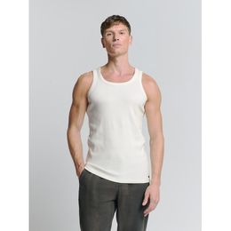 NO EXCESS T-Shirt »Geripptes Unterhemd« ecru XL XL Ribbed singlet with a slim fit and comfortable stretch