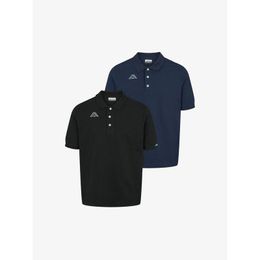 Kappa Kurzarmhemd »Polo Maltaxita 2-pack« blue marine-black XL - Normalgrößen Normalgrößen XL Sportlich-elegantes Design für jede Gelegenheit