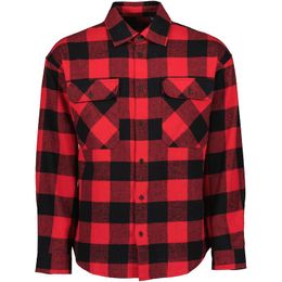Blue Seven Langarmhemd »Herren Flanell-Hemd« 1 Stk. tlg. 320 - ROT M M Angesagtes Herren Hemd mit aufgesetzten Brusttaschen