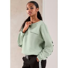 French Connection Sweatshirt, mit gro&szlig;em Logodruck auf dem R&uuml;cken gr&uuml;n 36/38 36/38 Sweatshirt mit Logo Print