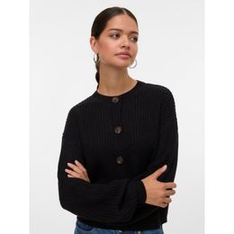 Véro Moda VERO MODA Strickjacke »VMLEA LS O-NECK CARDIGAN NOOS« Black XS XS Gestrickter Cardigan von Vero Moda