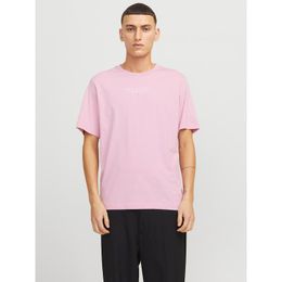 Jack & Jones JACK & JONES Rundhalsshirt &raquo;JPRBLUARCHIE TEE CREW NECK&laquo; mit Logo Print Pink Nectar L L Modisches Kurzarmshirt mit trendigem Druck