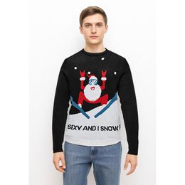 Only & Sons Only & Sons Herren ONLY & SONS Strickpullover &raquo;ONSXMAS REG 5 PLACEMENT CREW KNIT&laquo; schwarz S