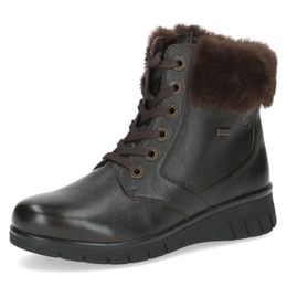 Caprice Winterboots, Keilabsatz, Schnürboots, Schnürstiefelette in Weite H (sehr weit) dunkelbraun 41 41 Sportiver Winterboots mit Reißverschuss...