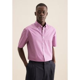 Seidensticker Businesshemd »Regular« Regular 1/2 Button-Down-Kragen Druck berry 3XL (48) - normale Ärmellängen normale Ärmellängen 3XL (48)...