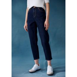 Lascana Mom-Jeans mit hohem Bund. elastische Denimware darkblue denim 34 - N-Gr N-Gr 34 Figurbetonte Hüfte
